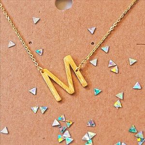 Jewelry | Letter M Gold Initial Dainty Necklace | Poshmark